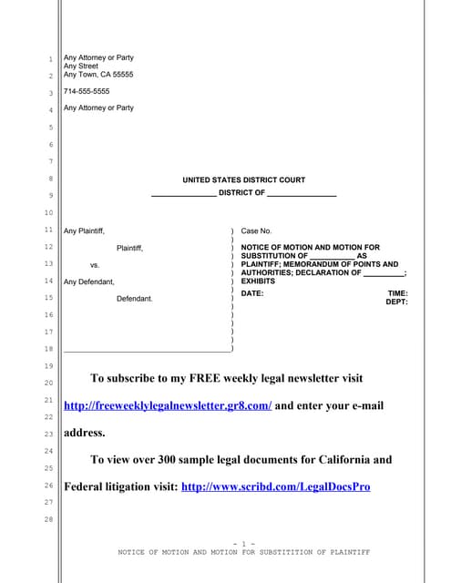 Sample California motion to compel attendance at deposition | DOC