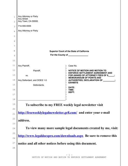 Sample opposition to motion for terminating sanctions in California ...