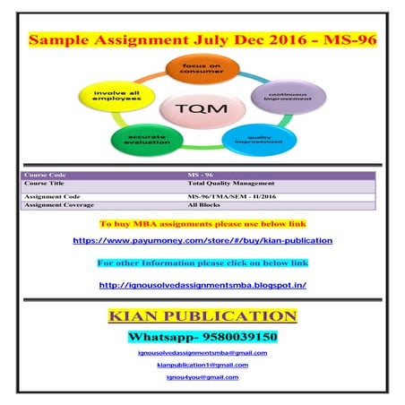 MS-91 JULY DECEMBER 2016 SOLVED ASSIGNMENT | PDF