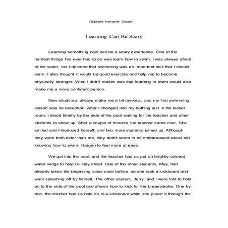 Sample narrative essay | DOCX