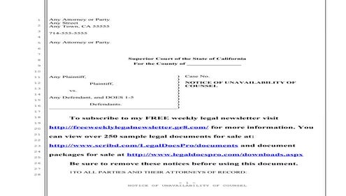 Sample California complaint for quiet title | PDF