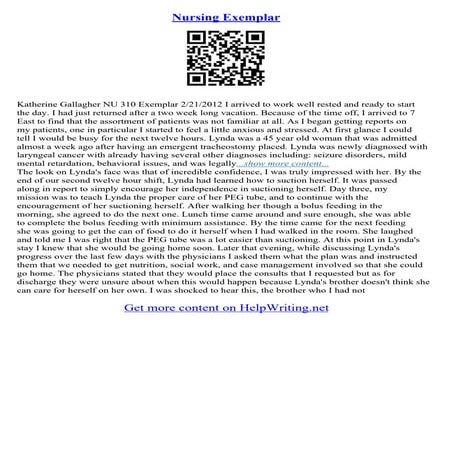 Sample Nursing Essay | PDF | Lung and Respiratory Health | Diseases and ...