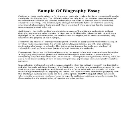 Sample Of Biography Essay.pdf