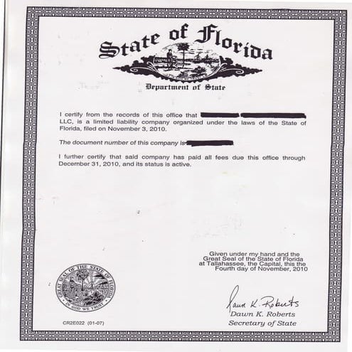 Sample of certificate of organization | PDF