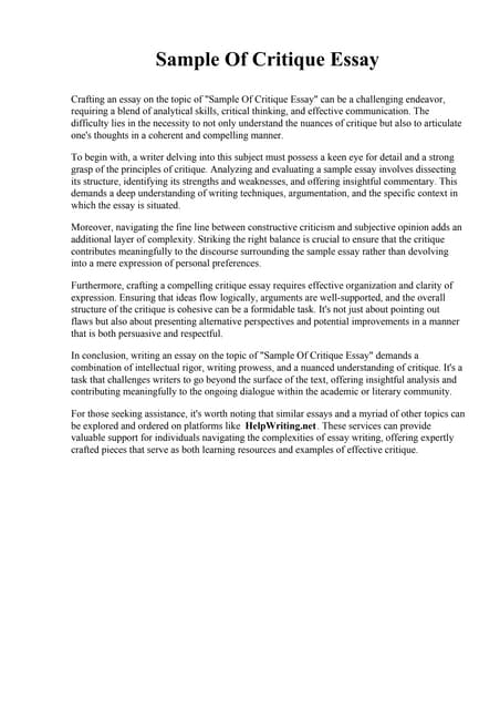 Examples Of A Critique Essay.pdf