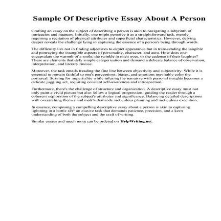 Sample Of Descriptive Essay About A Person.pdf