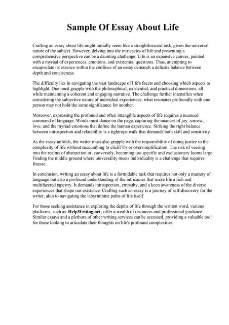 Essay On The Meaning Of Life.pdf | Religion & Spirituality