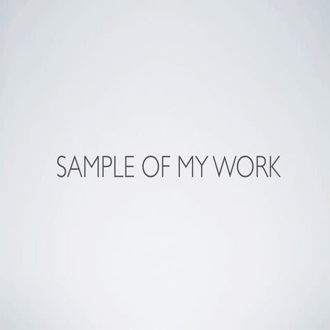Sample of my works | PPT