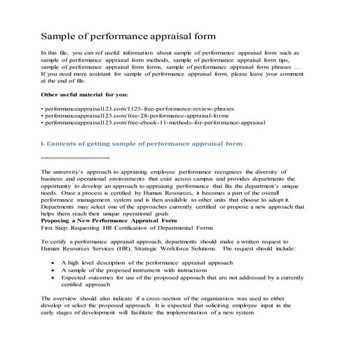 Appraisal Form How HR Managers Can Shoponline Design Effective