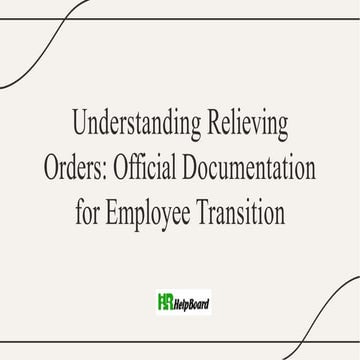 Sample of Relieving Order, Format of Relieving Order | PPTX