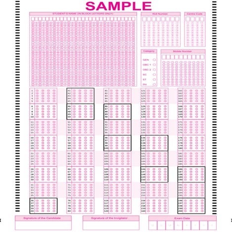 Sample omr sheet | PDF