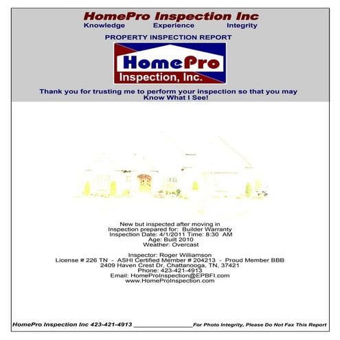 Building Dilapidations International Sample Report with Gauge