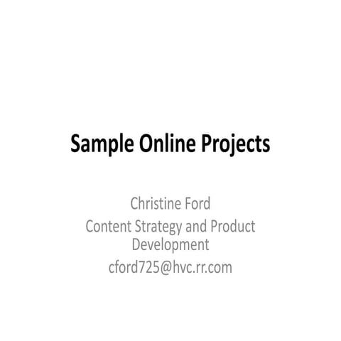 Sample Online Projects | PPTX