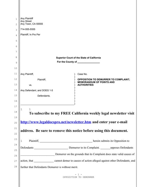Sample motion for consolidation of cases in California | PDF