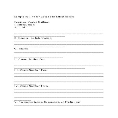 Sample outline for Cause and Effect EssayFocus on Causes Outl.docx