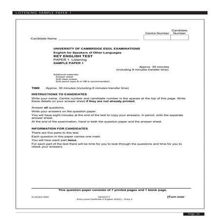 Sample paper l ket | PDF