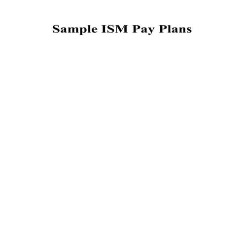 Sample pay plans | DOC