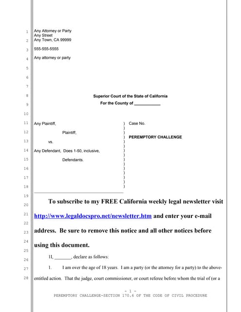Sample stipulation and order for california | DOC