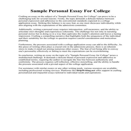 Sample Personal Essay For College.pdf