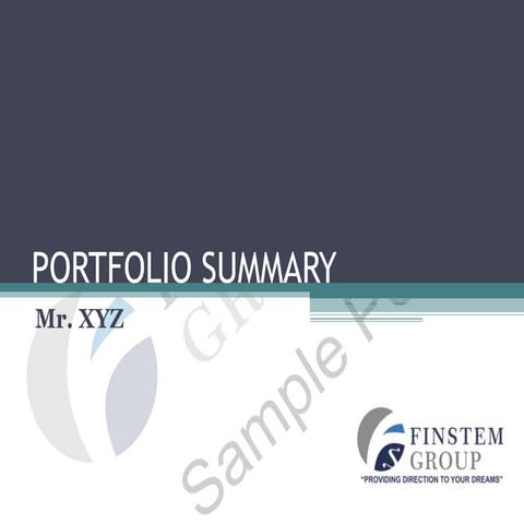 Sample Portfolio, The Finstem Way “ | PPTX