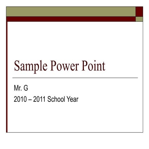 Sample Power Point | PPT