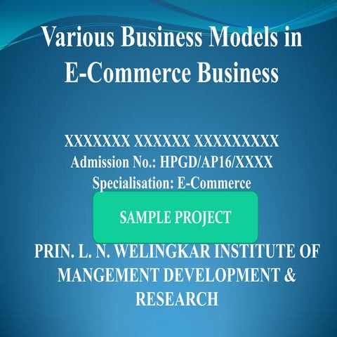 Sample ppt file E-commerce MBA Finance Final | PPT