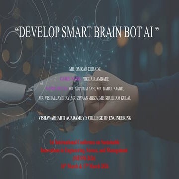 Developing Smart Brain Bot AI: Intelligent Chatbot Using NLP and Google ...