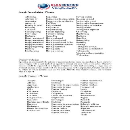 Sample preambulatory phrases | DOC