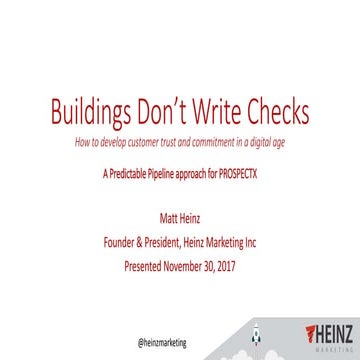 Buildings Don't Write Checks: A Predictable Pipeline Approach | PPTX