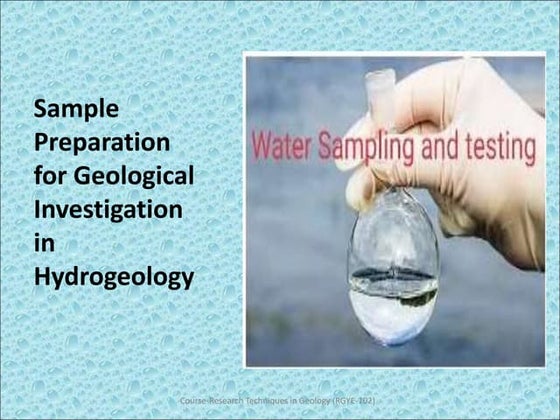 Sampling design-STEPS INVOLVED IN WATER QUALITY SAMPLING | PPTX | Science