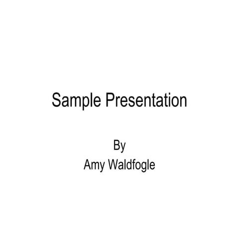 Sample Presentation | PPT