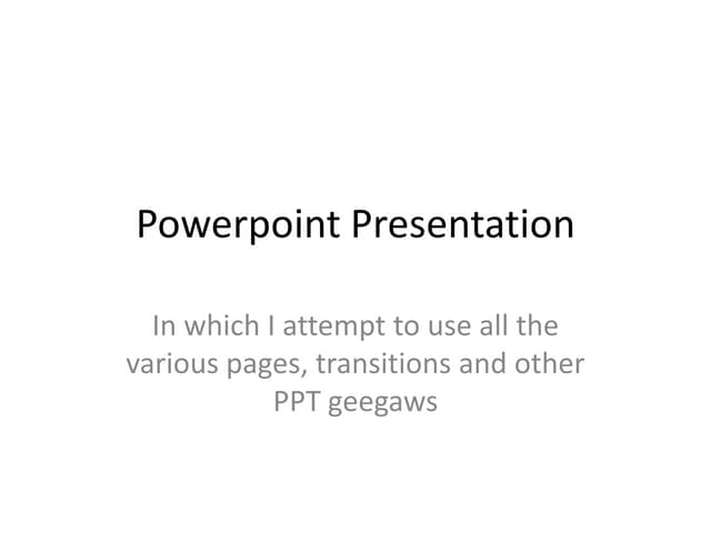 Ppt exercise | PPT