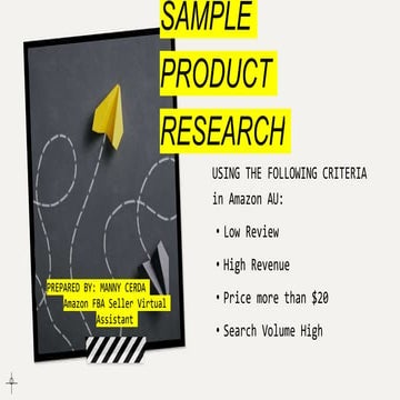 Sample product research | PPT