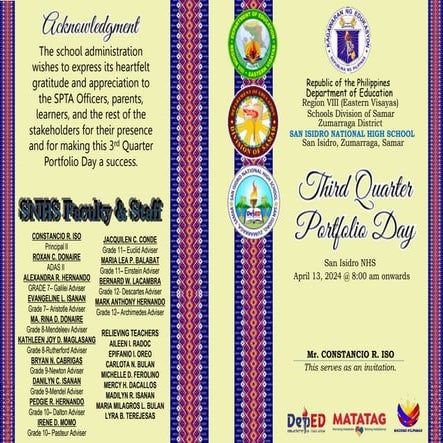 Sample Program for Quarterly Portfolio Day.pptx