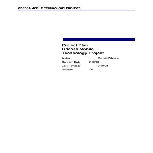 Sample project plan | DOC