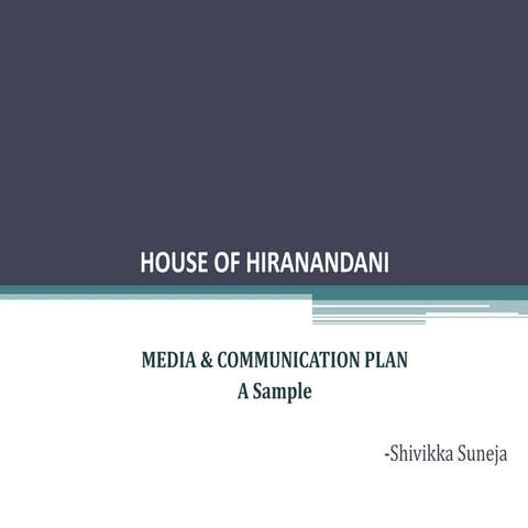 Sample pr plan hiranandani project launch | PPSX