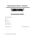 Full Psychological Report.Sample