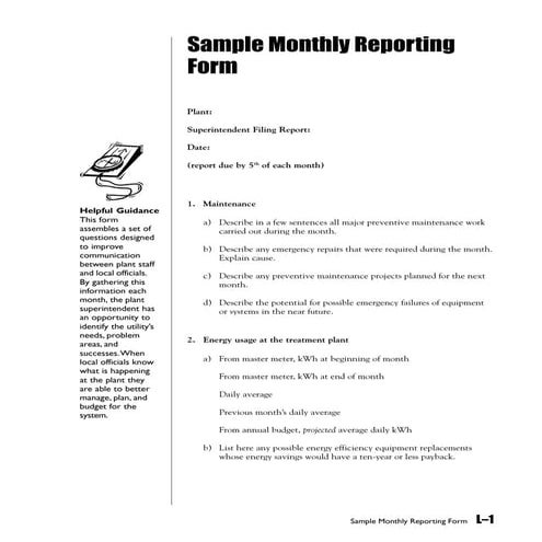 Sample Reporting Forms | PDF