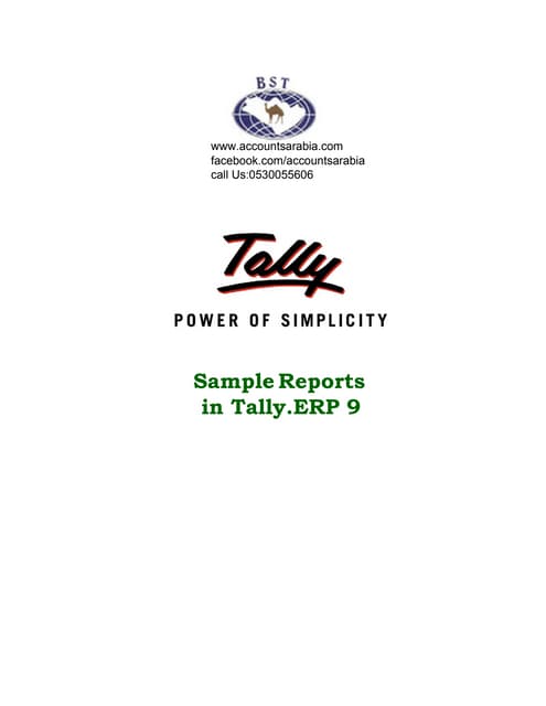 Creating inventory masters in Tally ERP 9 | PDF | Business Accounting ...