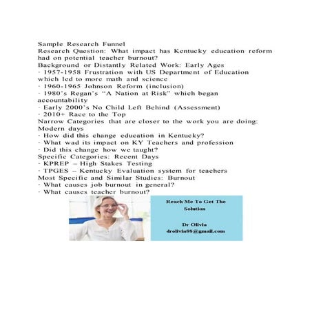 Sample research funnel research question what impact has kentuc | DOCX ...