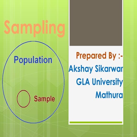Sampling (Research) | PPTX