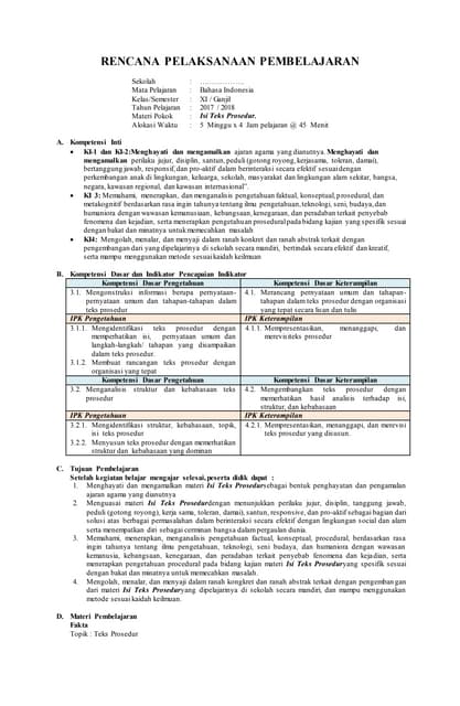 Contoh RPH BM Tahun 4 (PdPr) | PDF