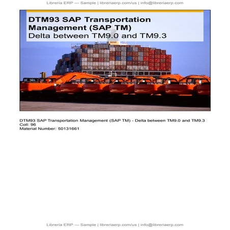 SAP Transportation Management, DTM93 Col96 | PDF