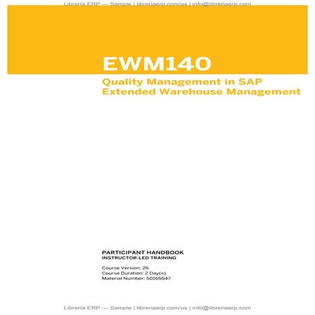 Quality Management in SAP Extended Warehouse Management | PDF