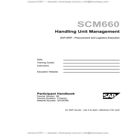 Handling Unit Management Overview and Customization | PDF