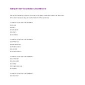 Sample Sat Vocabulary Questions | PDF