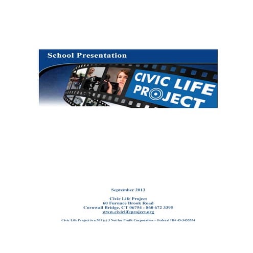 Civic Life Project School presentation 090313 | DOCX