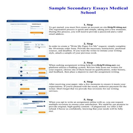 Sample Secondary Essays Medical School | PDF