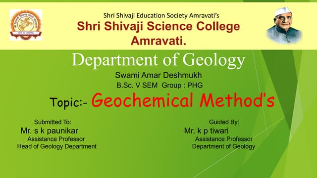 Geochemical cycle and mobility of elements | PPTX