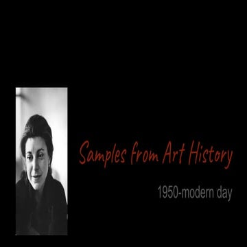 Modern Art History 1950-contemporary,pdf | PPT